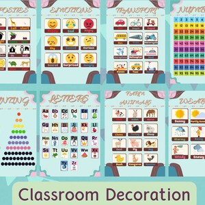 Educational Classroom Posters for Preschool, Primary, Elementary, Back ...