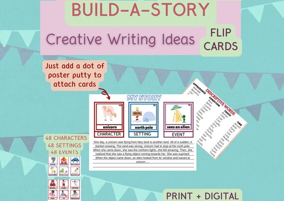 Writing Center: Build-a-story With Creative Writing Picture - Etsy