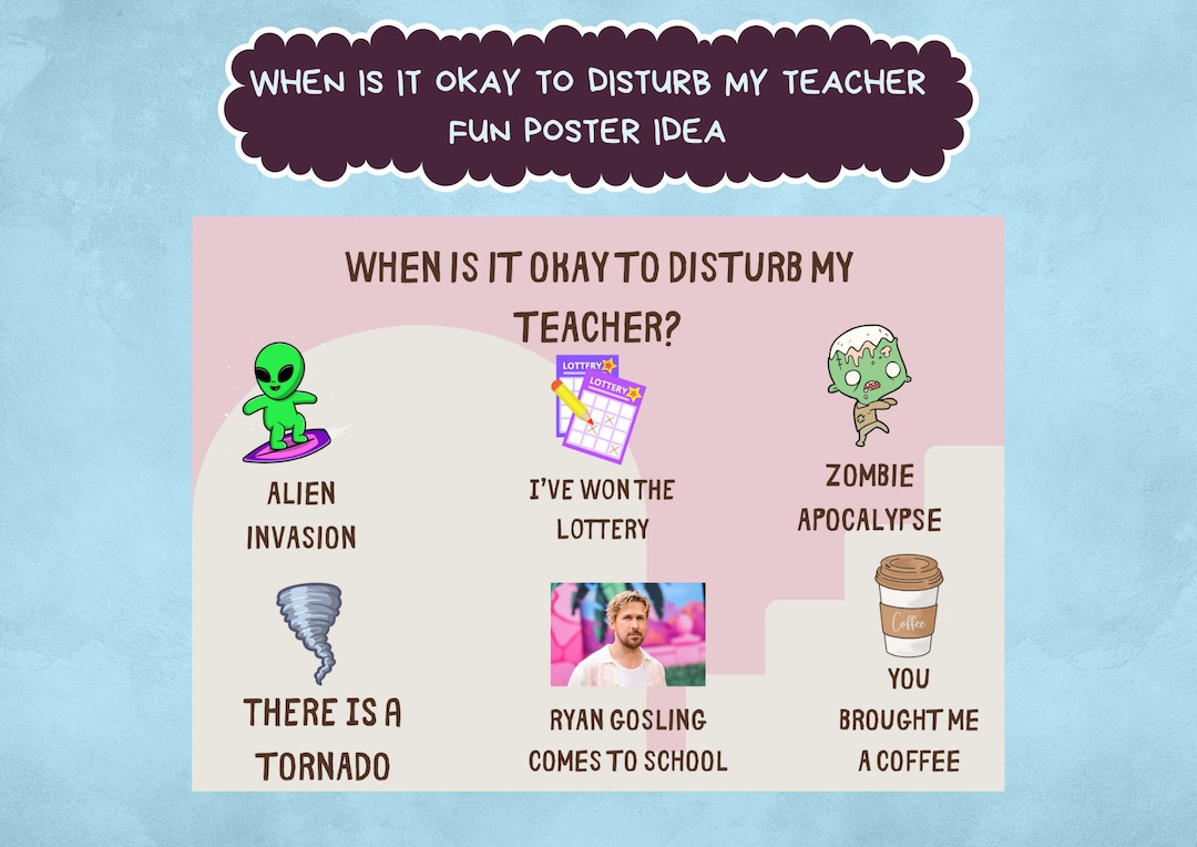 Funny Teacher Poster, Ryan Gosling, Classroom Decor (digital Download ...