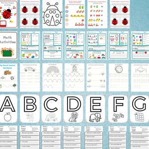 Preschool Pre-k + Kindergarten Learning Bundle, 1500+ Page, Activity ...