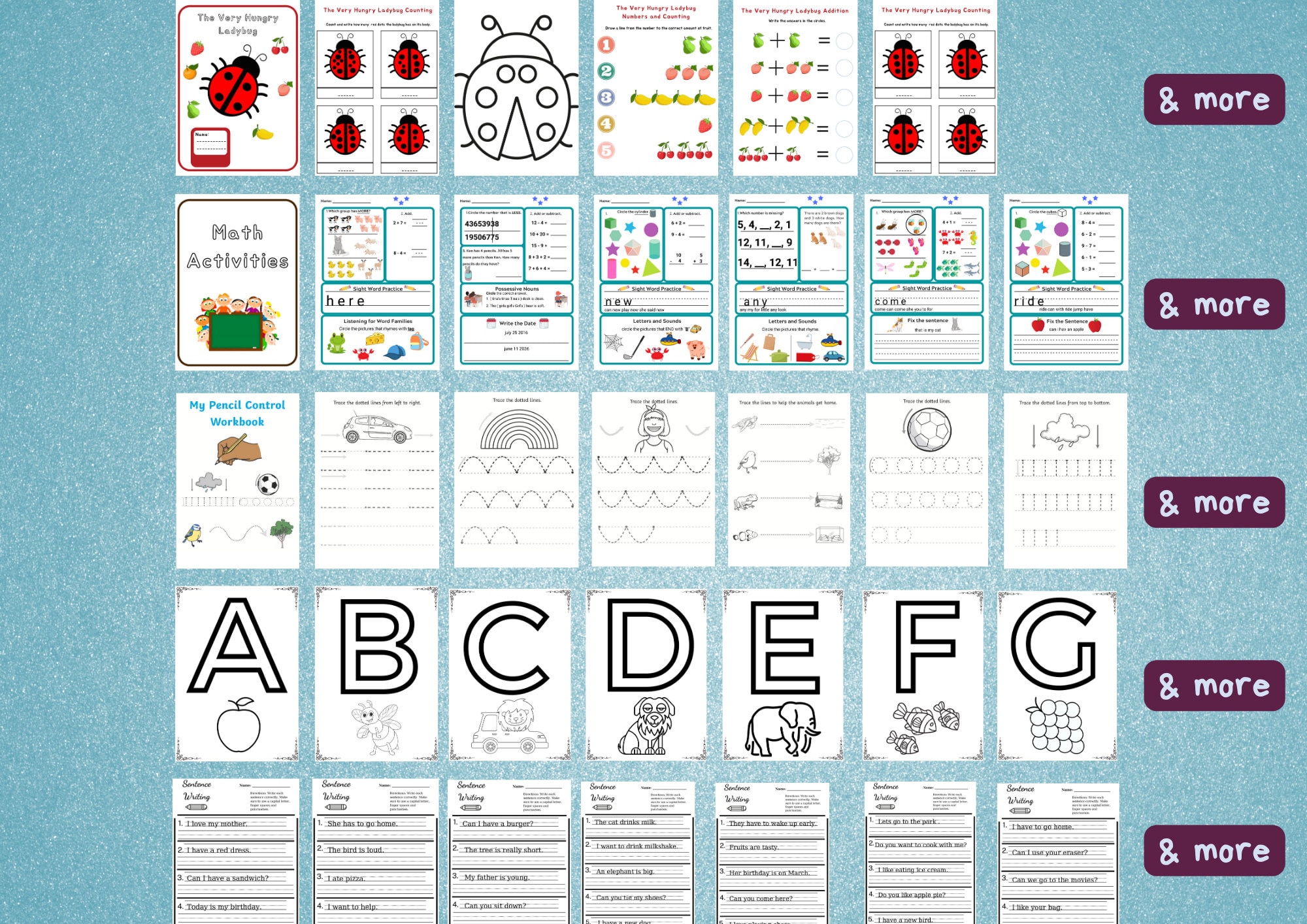 Preschool Pre-k Kindergarten Learning Bundle 1500 Page - Etsy