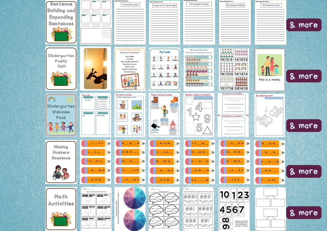 Preschool Pre-k Kindergarten Learning Bundle 1500 Page - Etsy