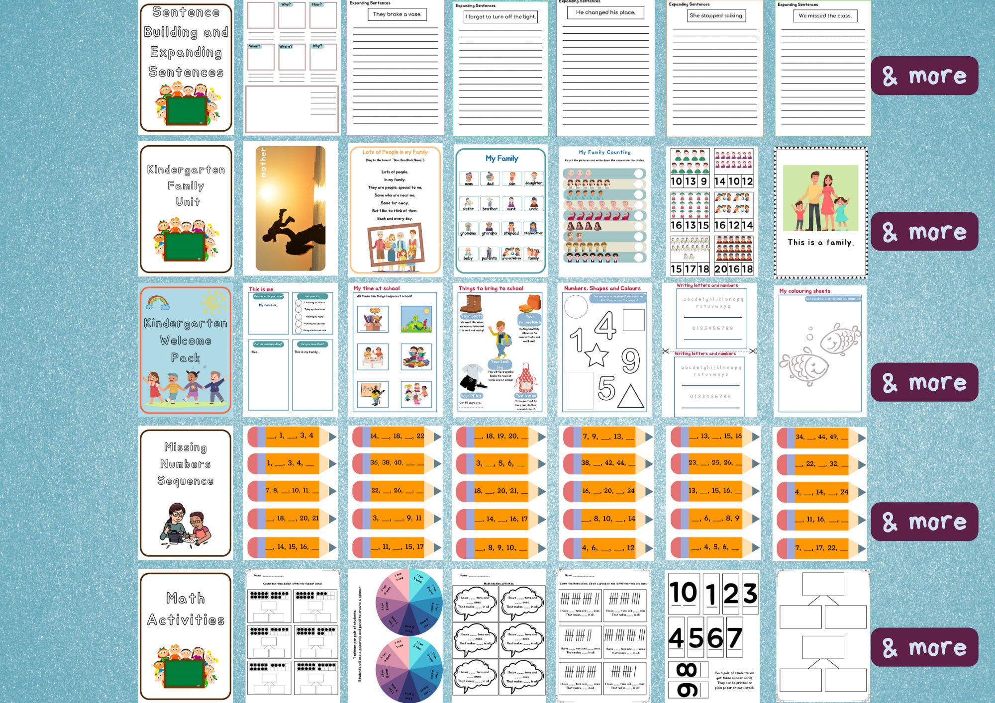 Preschool Pre-k Kindergarten Learning Bundle, 1500 Page, Activity ...