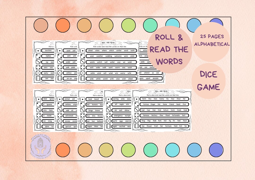Roll and Read, Reading Game, Alphabet, Phonics, Primary, Activity ...