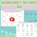 Printable First Aid Kit Worksheet, Education, Health Worksheet, English ...