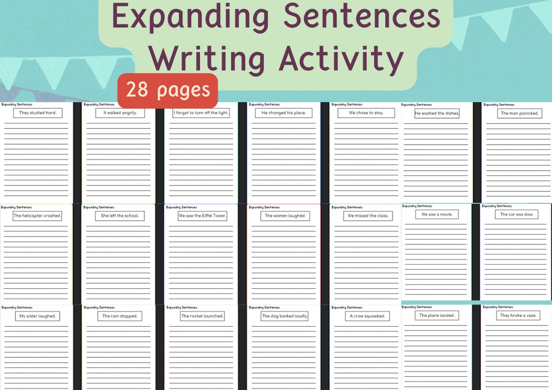 Expanding Sentences Writing Activity, Activity Center, Back to School ...