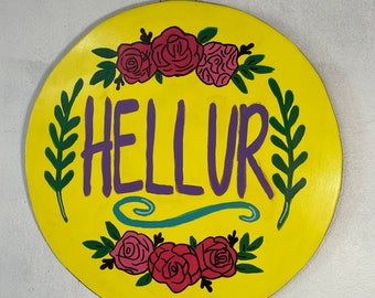 Hellur Door Sign | Etsy