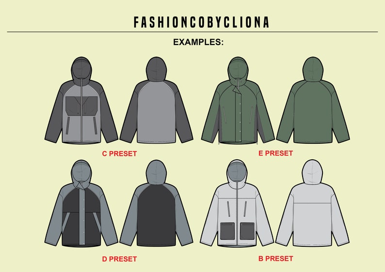 Design Your Own Gorpcore Shell Jacket Bundle Fashion Design Template ...