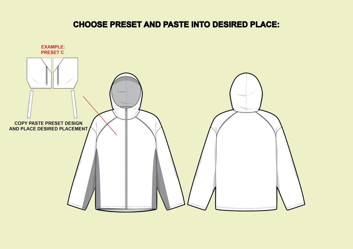 Design Your Own Gorpcore Shell Jacket Bundle Fashion Design Template ...