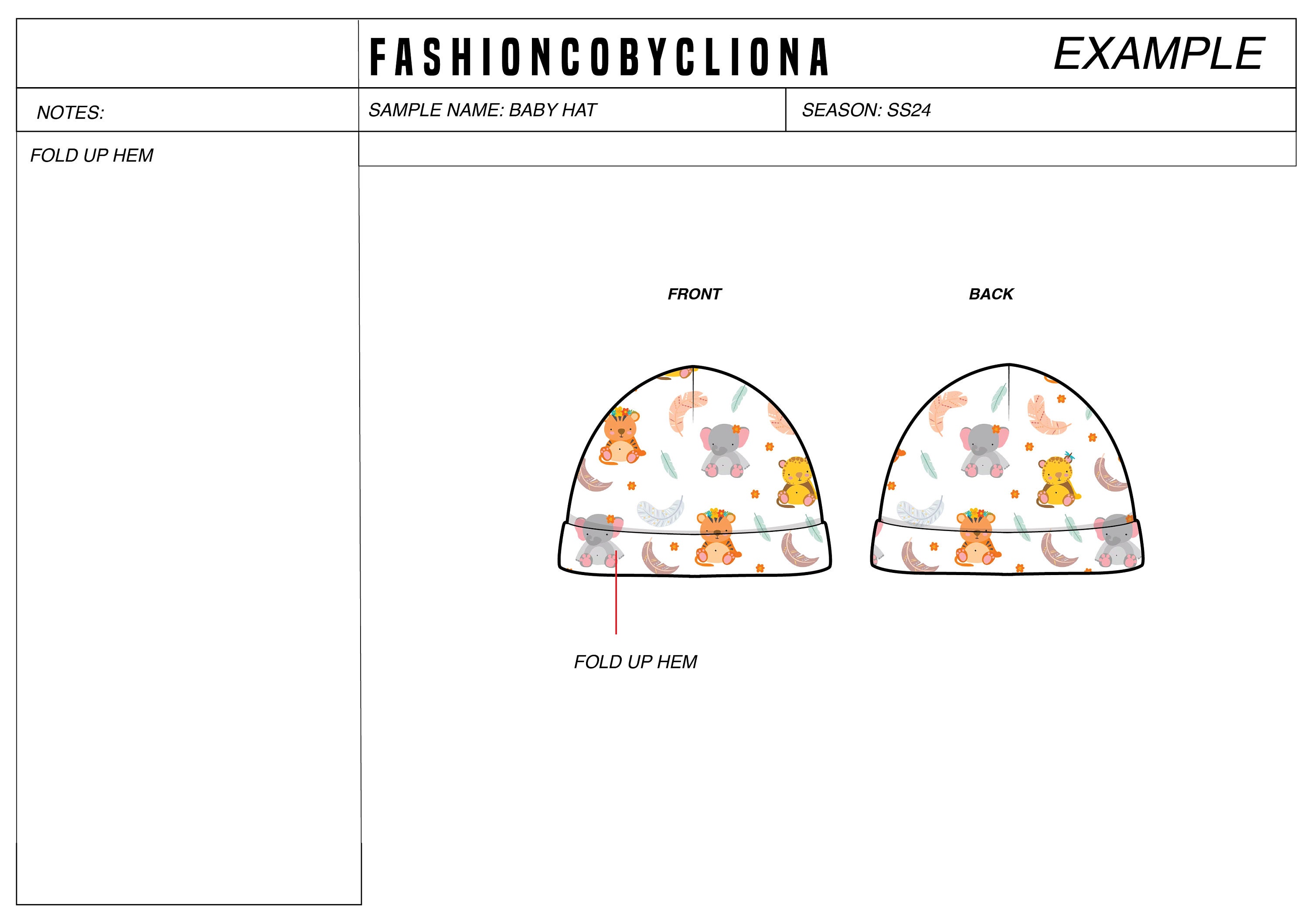 Baby Sleepsuit Newborn Babygrow CAD Fashion Design Template -flat ...