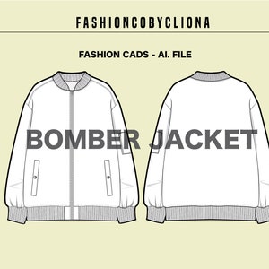 Bomber Jacket Fashion Designing Digital Template Flat - Etsy