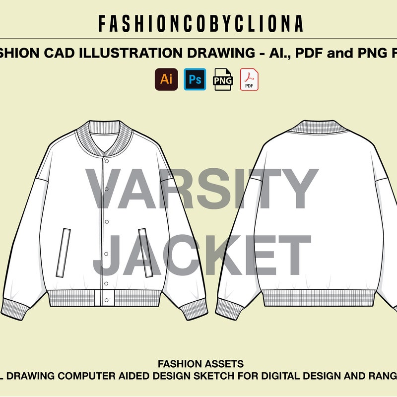 Varsity Jacket Pattern - Etsy