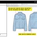 Denim Jacket CAD Vector File: Fashion Design Flat Sketch (digital ...