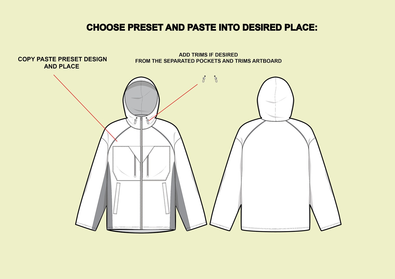 Design Your Own Gorpcore Shell Jacket Bundle Fashion Design Template ...