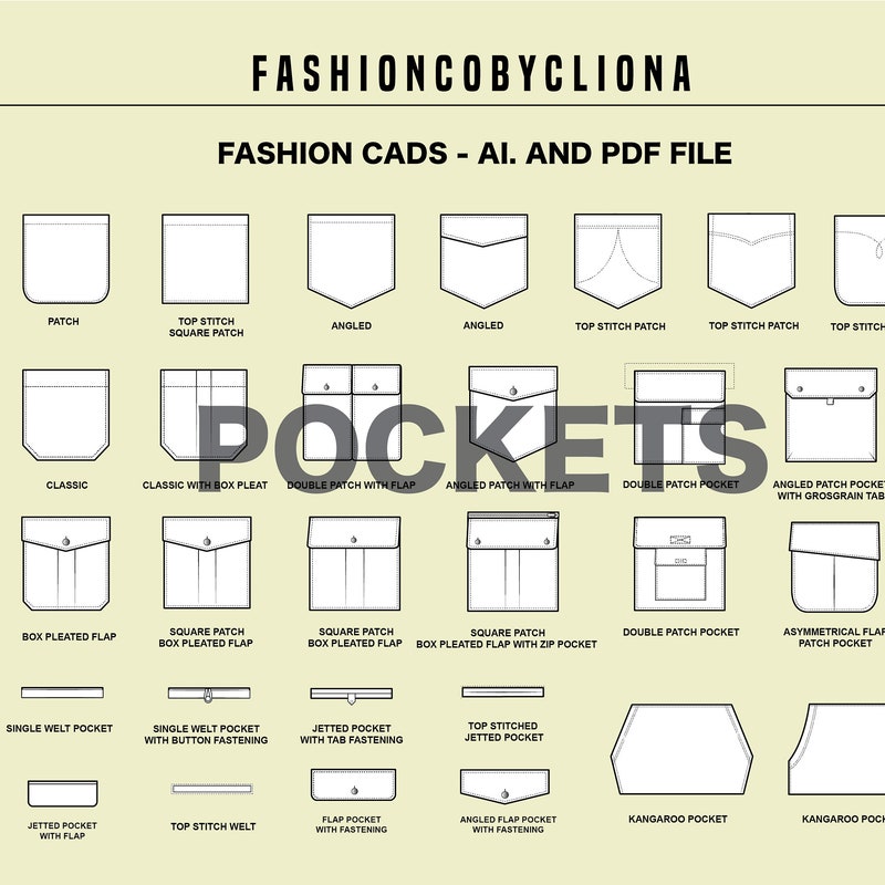 Pocket Technique Pattern - Etsy UK
