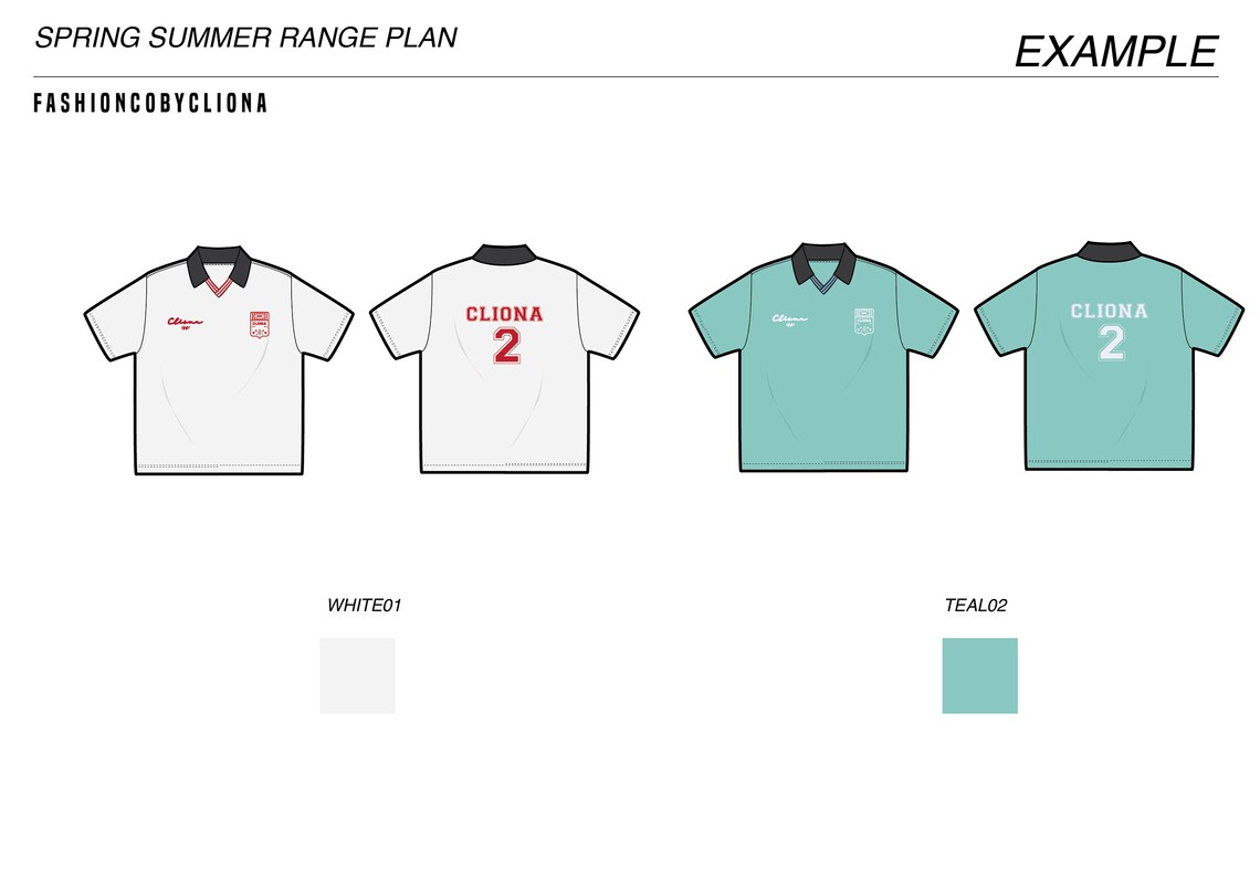 Football Team Kit Jersey Shirt CAD Fashion Design Template -flat Sketch ...