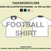 Football Team Kit Jersey Shirt CAD Fashion Design Template -flat Sketch ...