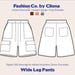 Cargo Shorts Fashion Design Template: Flat Sketch (AI, PDF) - Etsy