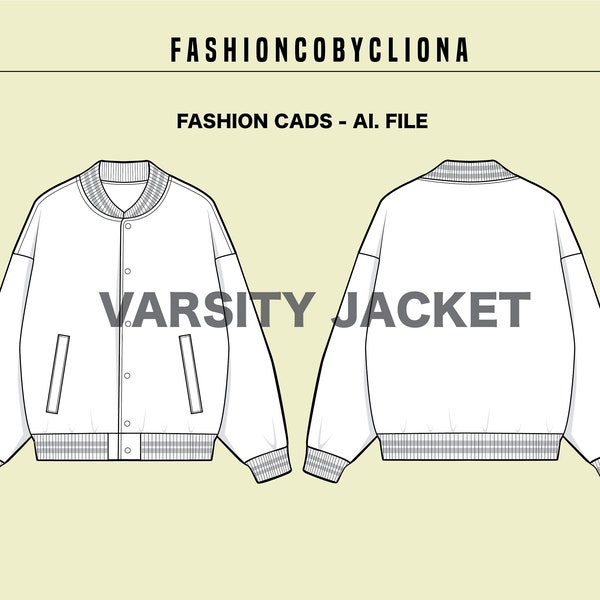 Varsity Jacket Pattern - Etsy