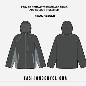 Design Your Own Gorpcore Shell Jacket Bundle Fashion Design Template ...