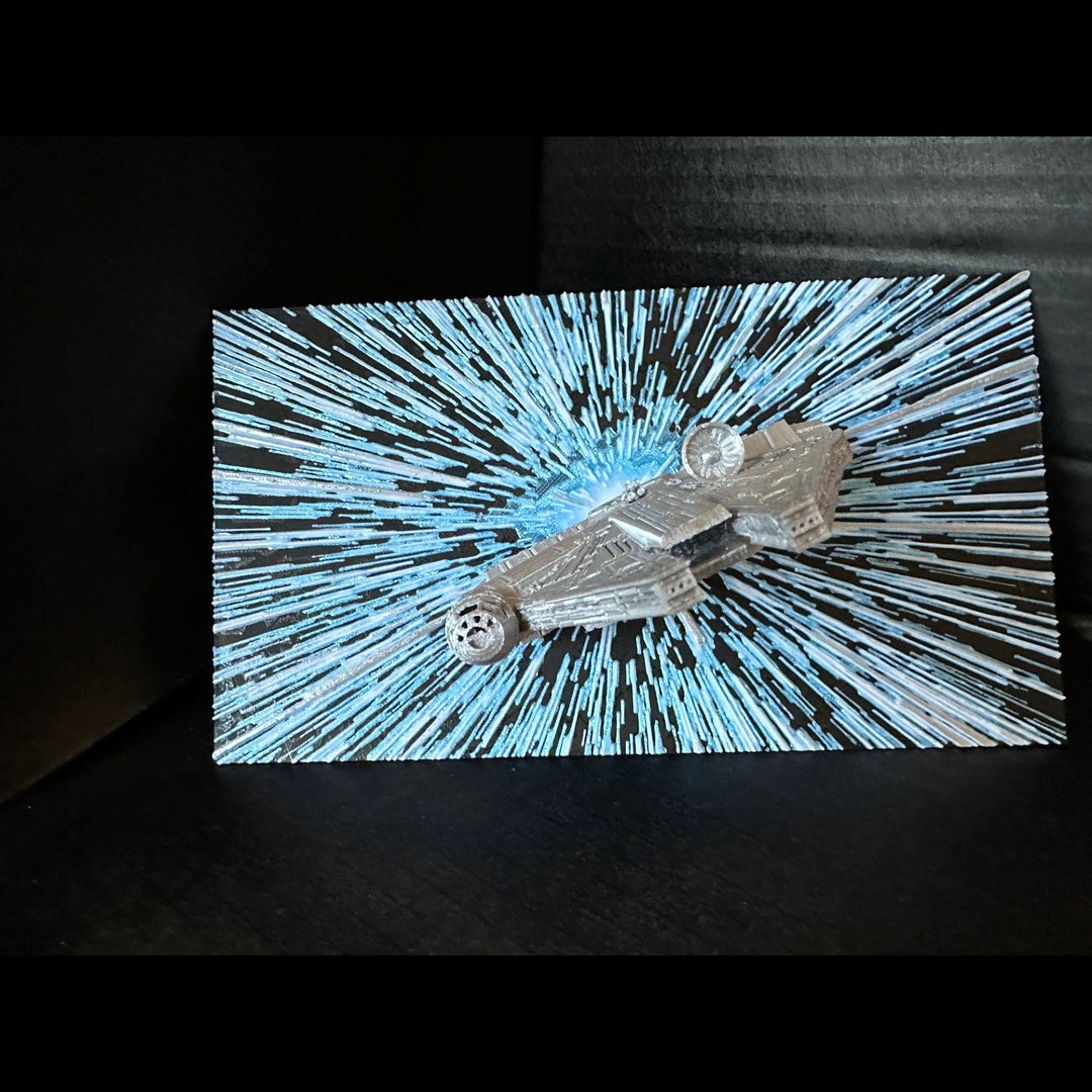 3D Printed Millennium Falcon Jumping Out of Hyperspace: - Etsy