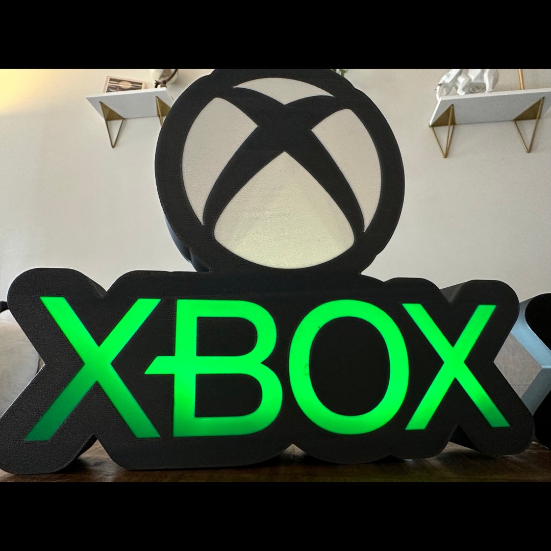 3D Printed Xbox Themed Light Box Stand: Light up Your Game - Etsy