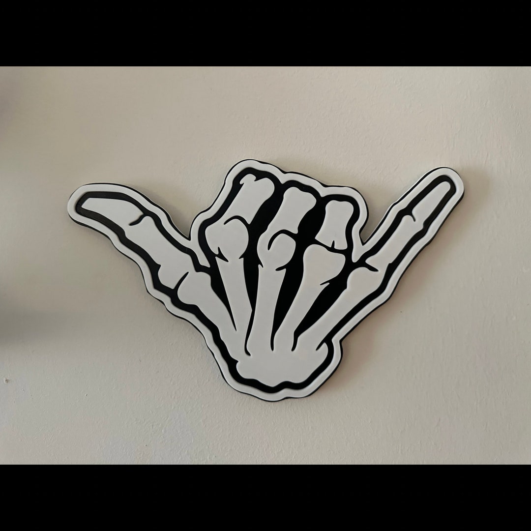 Skeleton Shaka Hand Sign Wall Art: Embrace the Aloha Spirit - Etsy