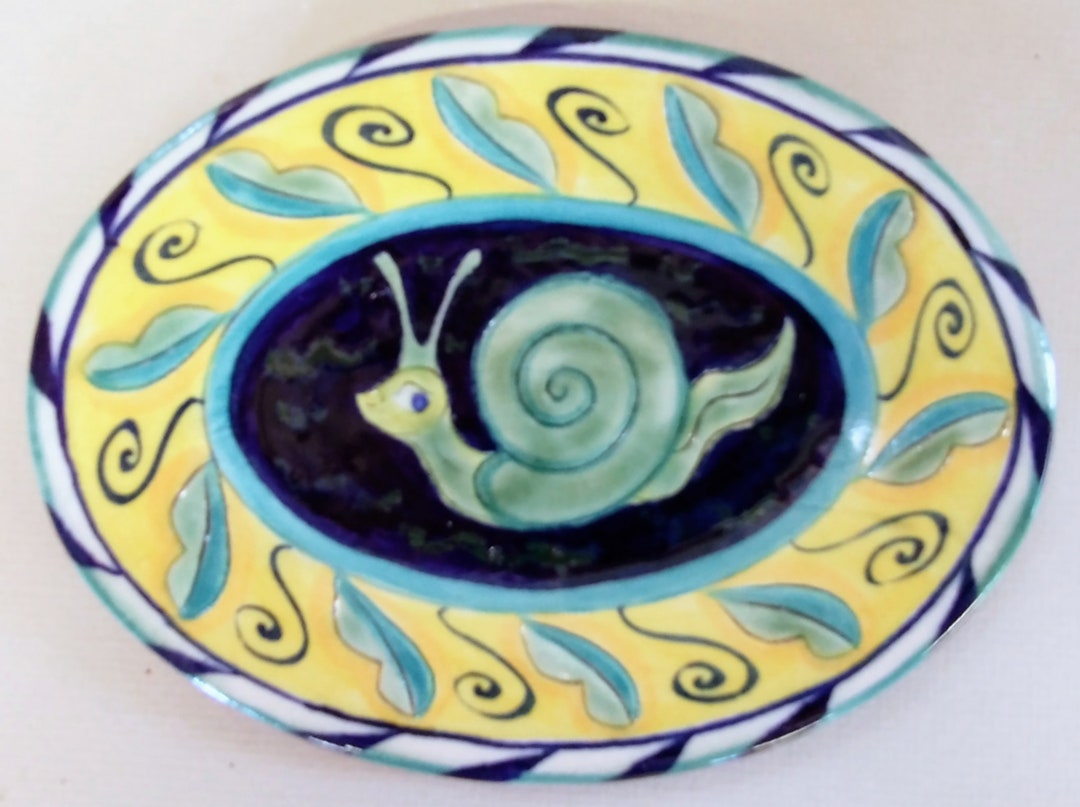 Snail Design Stoneware Plate - Etsy