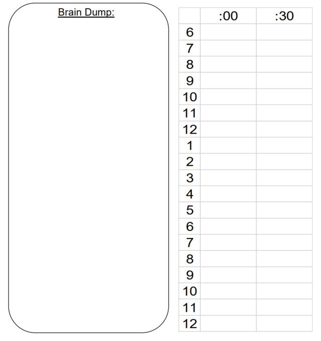 Time Boxing Printable Template - Entrepreneur Daily Planner - Etsy