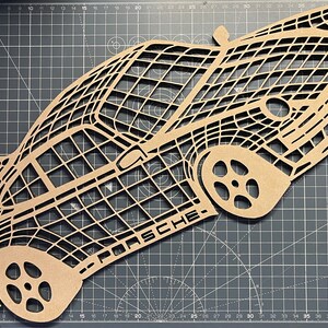 Porsche Polyline Vector for Laser Cutting Svg, Dxf, Pdf - Etsy