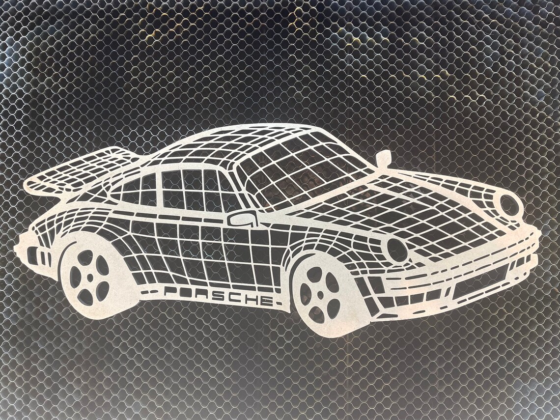 Porsche Polyline Vector for Laser Cutting Svg, Dxf, Pdf - Etsy