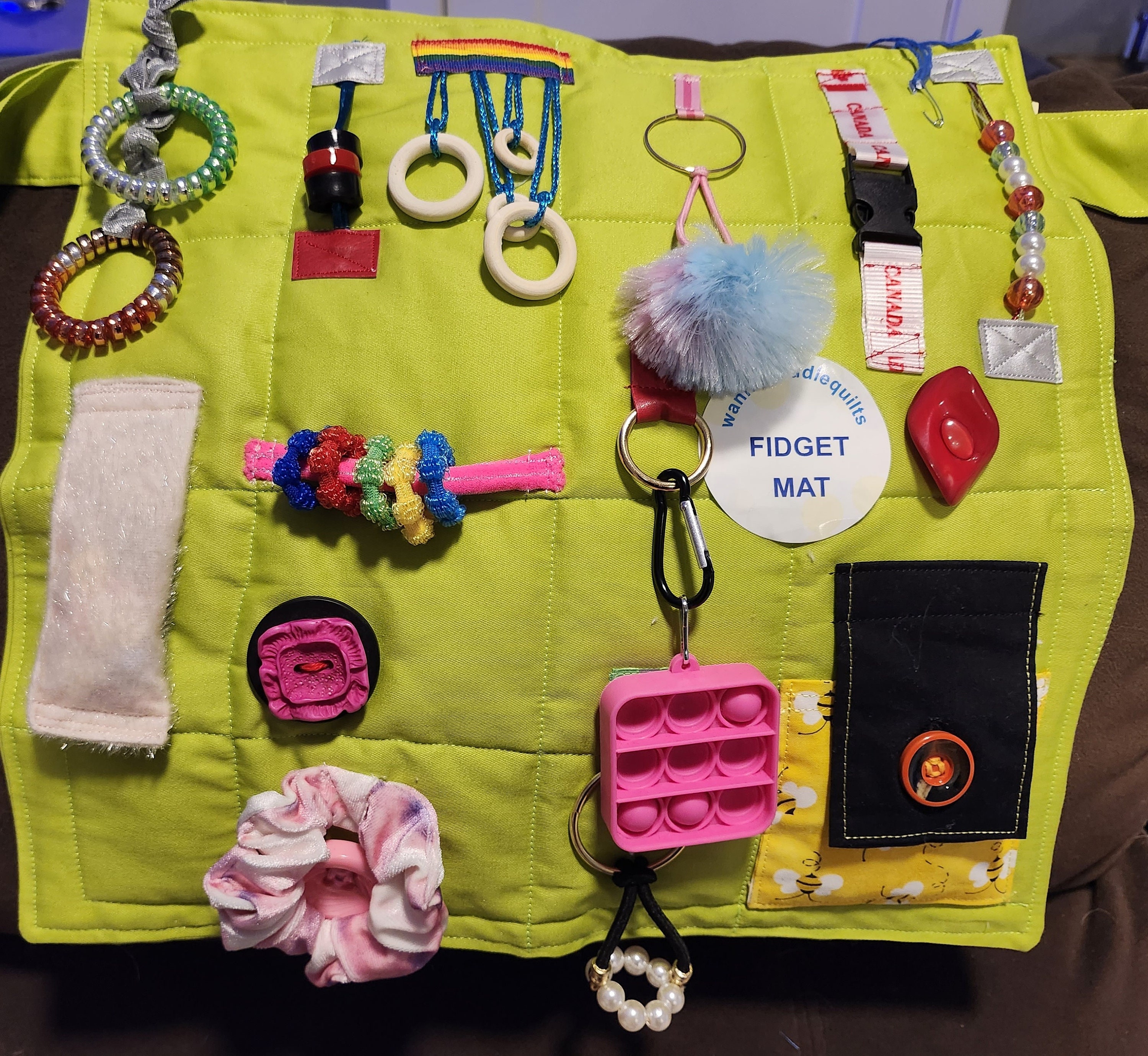 Fidget Mat Autism Dementia Alzheimer's Cerebral Palsy ADHD Busy Blanket ...