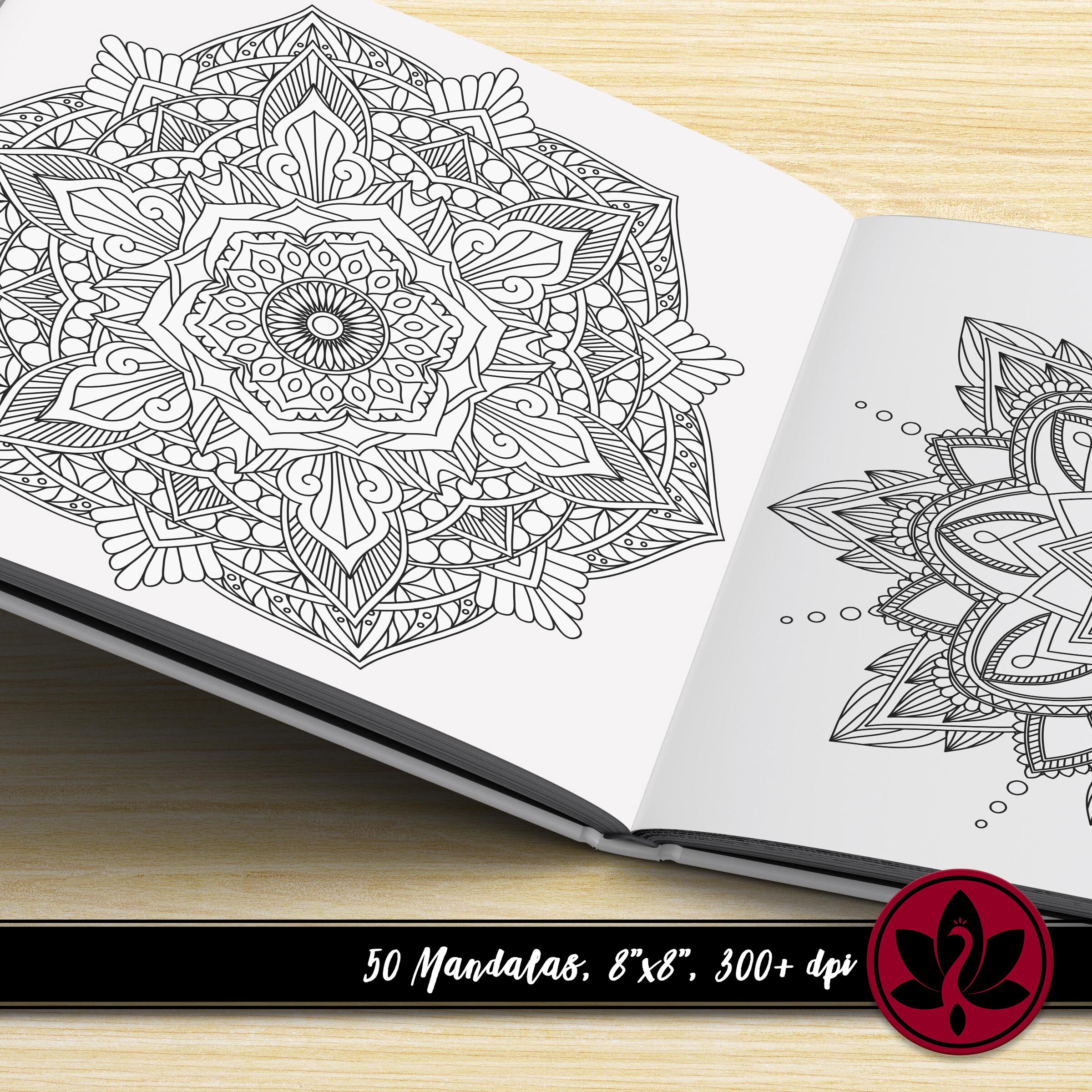 Adult Coloring Book Mandala, Coloring Book Pages PDF Mandalas, Coloring ...