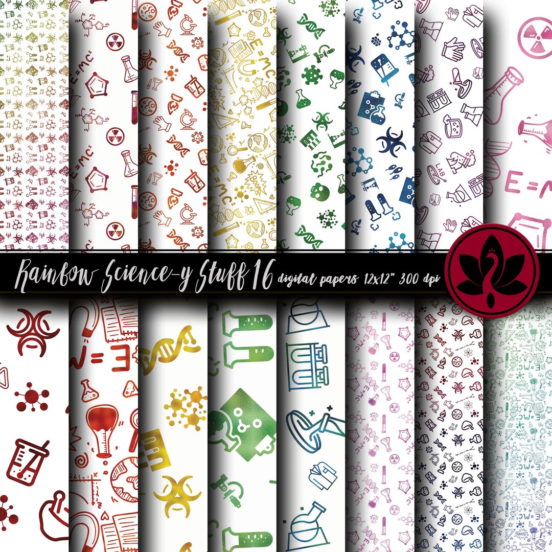 Science Digital Papers, STEM Digital Papers, Back to School Pattern ...