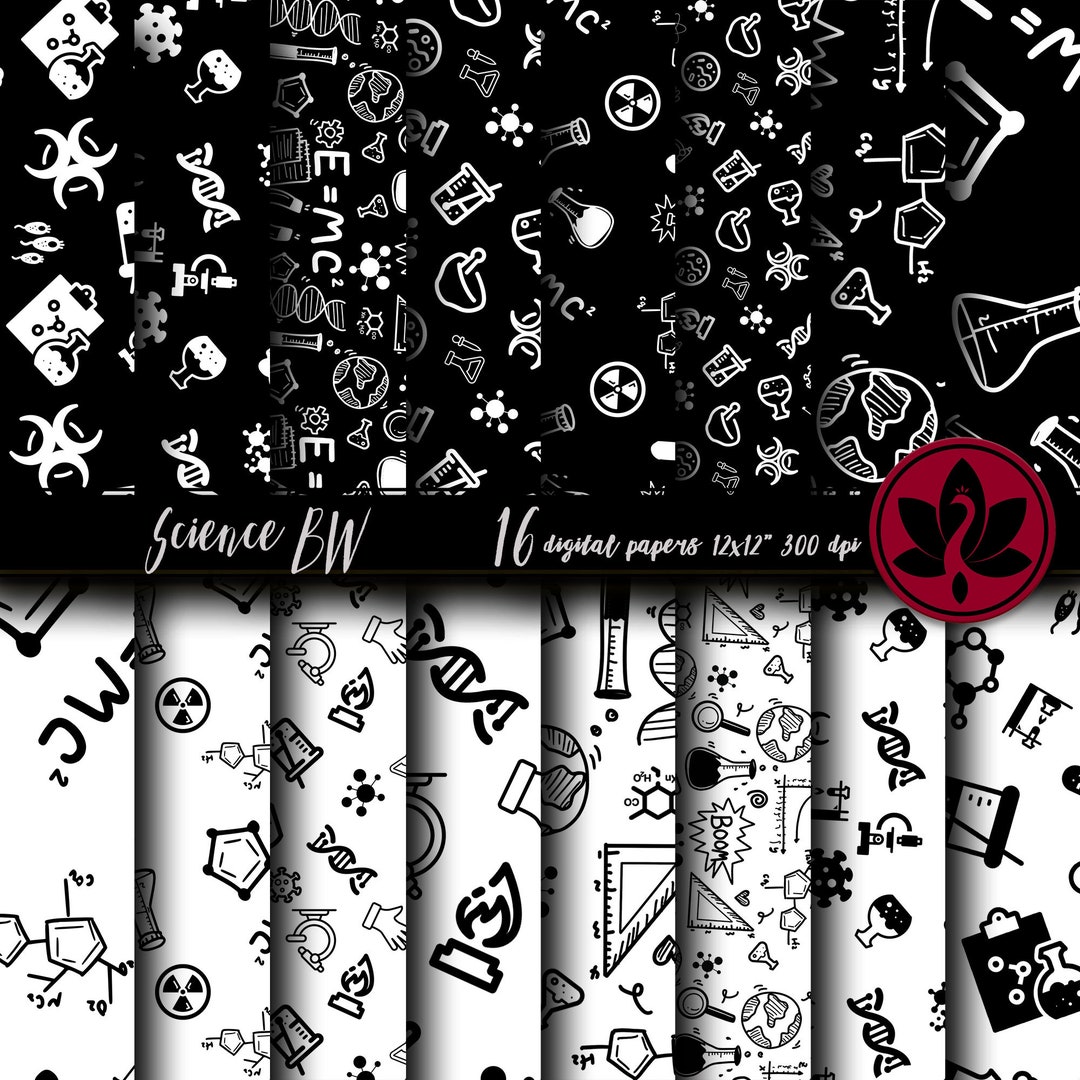 Science Digital Papers, STEM Digital Papers, Back to School Pattern ...
