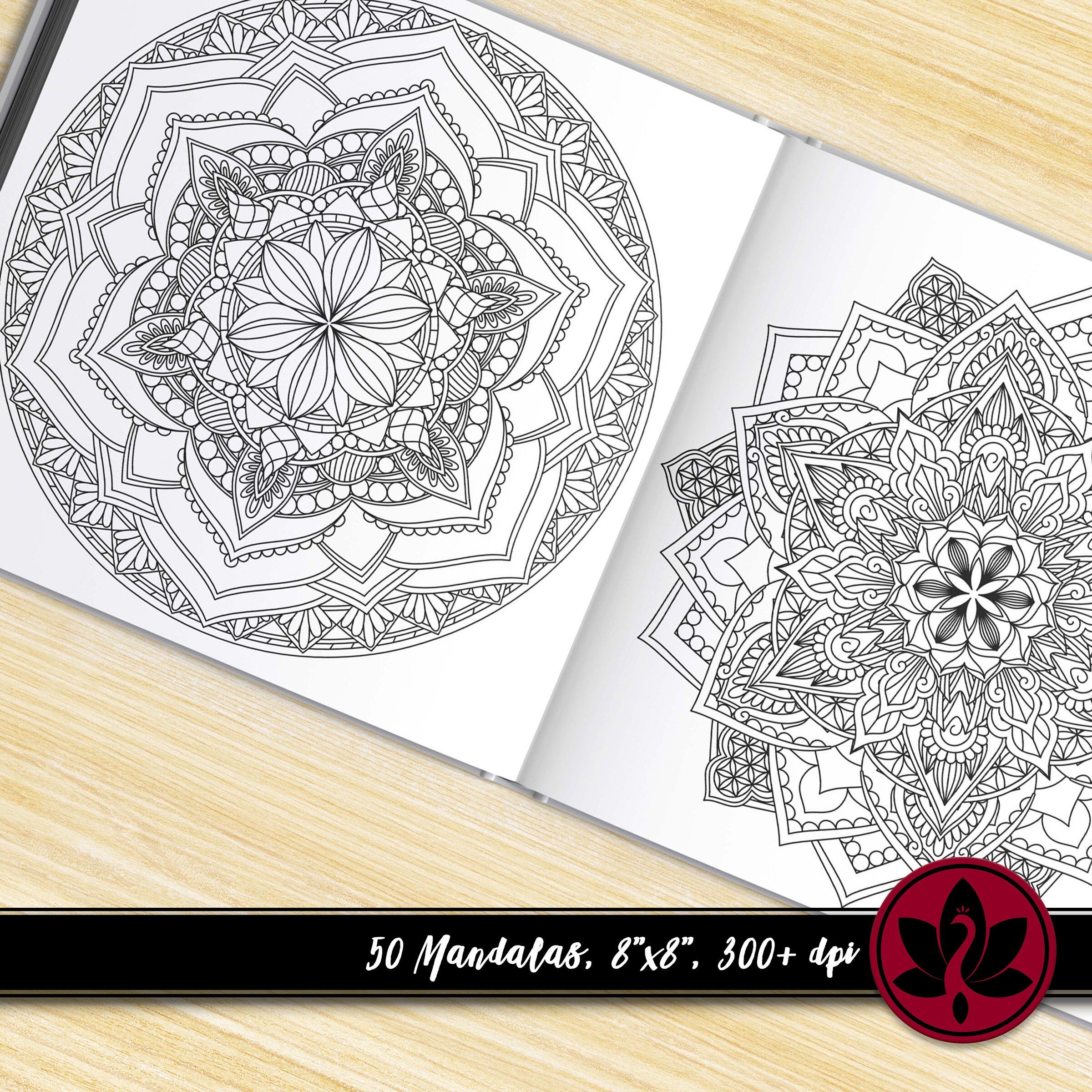 Adult Coloring Book Mandala, Coloring Book Pages PDF Mandalas, Coloring ...