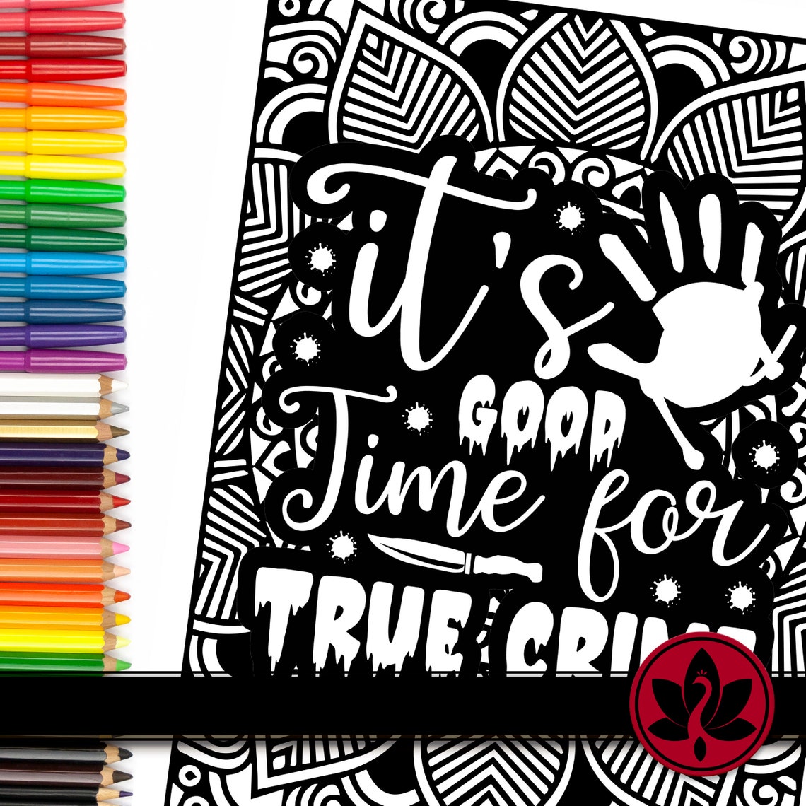 True Crime Lover Coloring Book Adult Coloring Book Pages PDF | Etsy