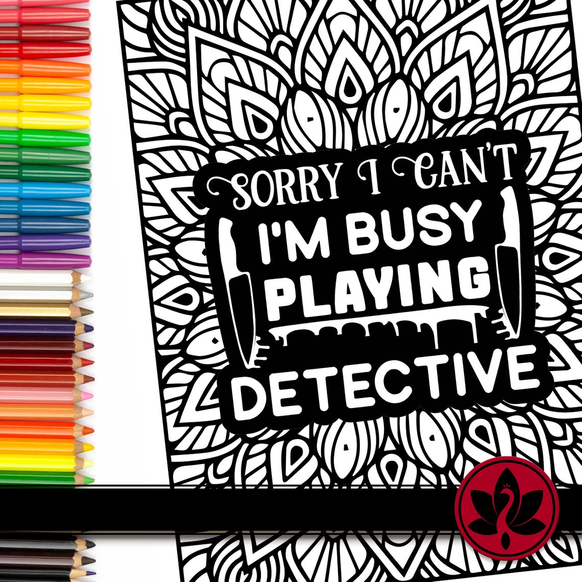 True Crime Lover Coloring Book Adult Coloring Book Pages PDF | Etsy