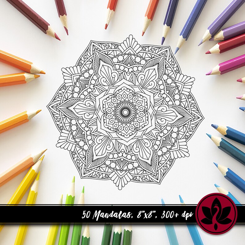 Adult Coloring Book Mandala, Coloring Book Pages PDF Mandalas, Coloring ...
