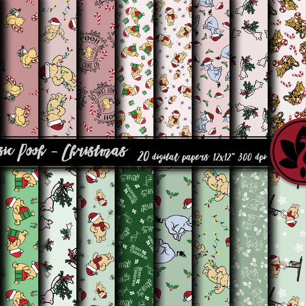 Winnie the Pooh Christmas Paper - Etsy