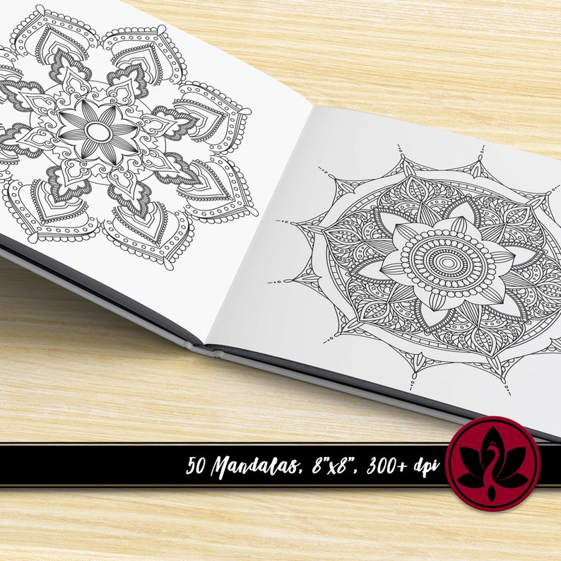 Adult Coloring Book Mandala, Coloring Book Pages PDF Mandalas, Coloring ...