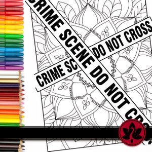 True Crime Lover Coloring Book, Adult Coloring Book Pages PDF Mandalas ...