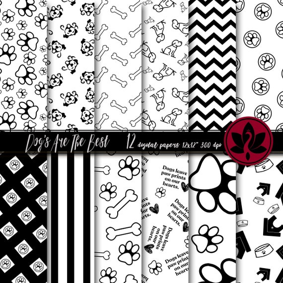Dog Digital Paper Dog Backgrounds Puppy Digital Paper Pet - Etsy