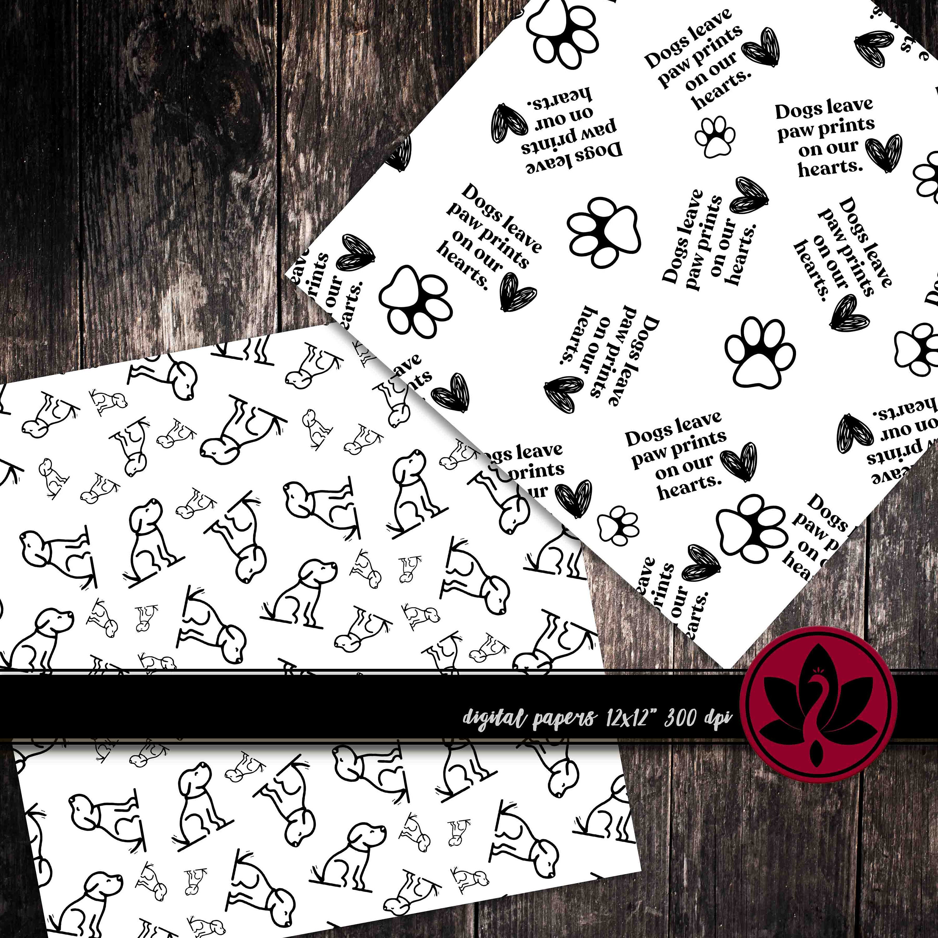 Dog Digital Paper Dog Backgrounds Puppy Digital Paper Pet - Etsy