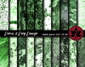 Vintage Green Digital Paper Scrapbook Background - Etsy