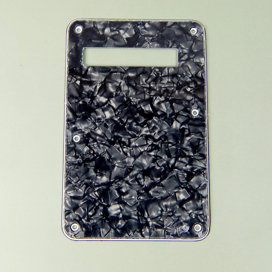 Replacement Strat Style Cavity Cover Tremolo Back Plate, 4ply Black ...