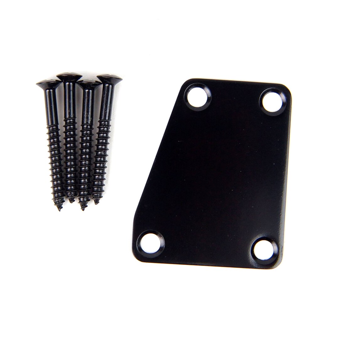 Trapezoid Neck Plate for Bolt-on Neck Guitars, W/4 Screws, Black - Etsy