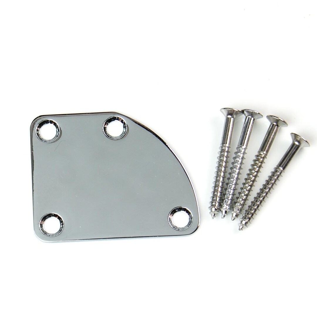 Asymmetrical Volute Neck Plate for Bolt-on Neck Guitars,w/4 Screws ...