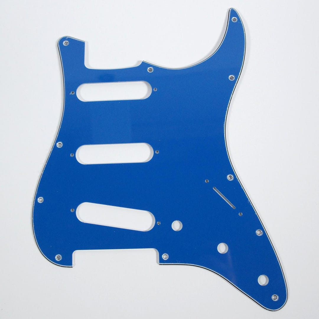 Custom Pickguard for Strat Standard Style Guitar, 4ply Blue - Etsy