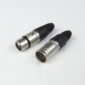 Standard XLR 4 Pin Male & Female Solder Mic/ Audio Connector Plug - Etsy